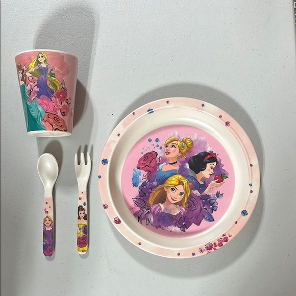 Disney | Accessories | Disney Princess Pink Dinnerware Set | Poshmark
